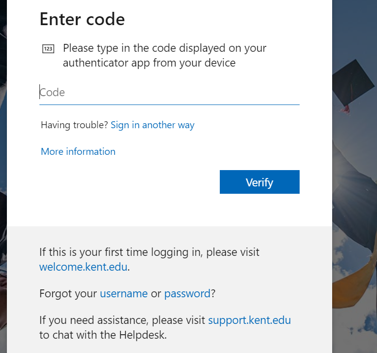 Mobile App with a Verification Code | Kent State University